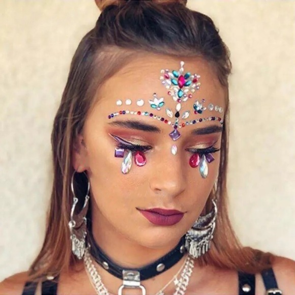 Accessories | Rave Festival Crystal Rhinestone Face Jewels | Poshmark